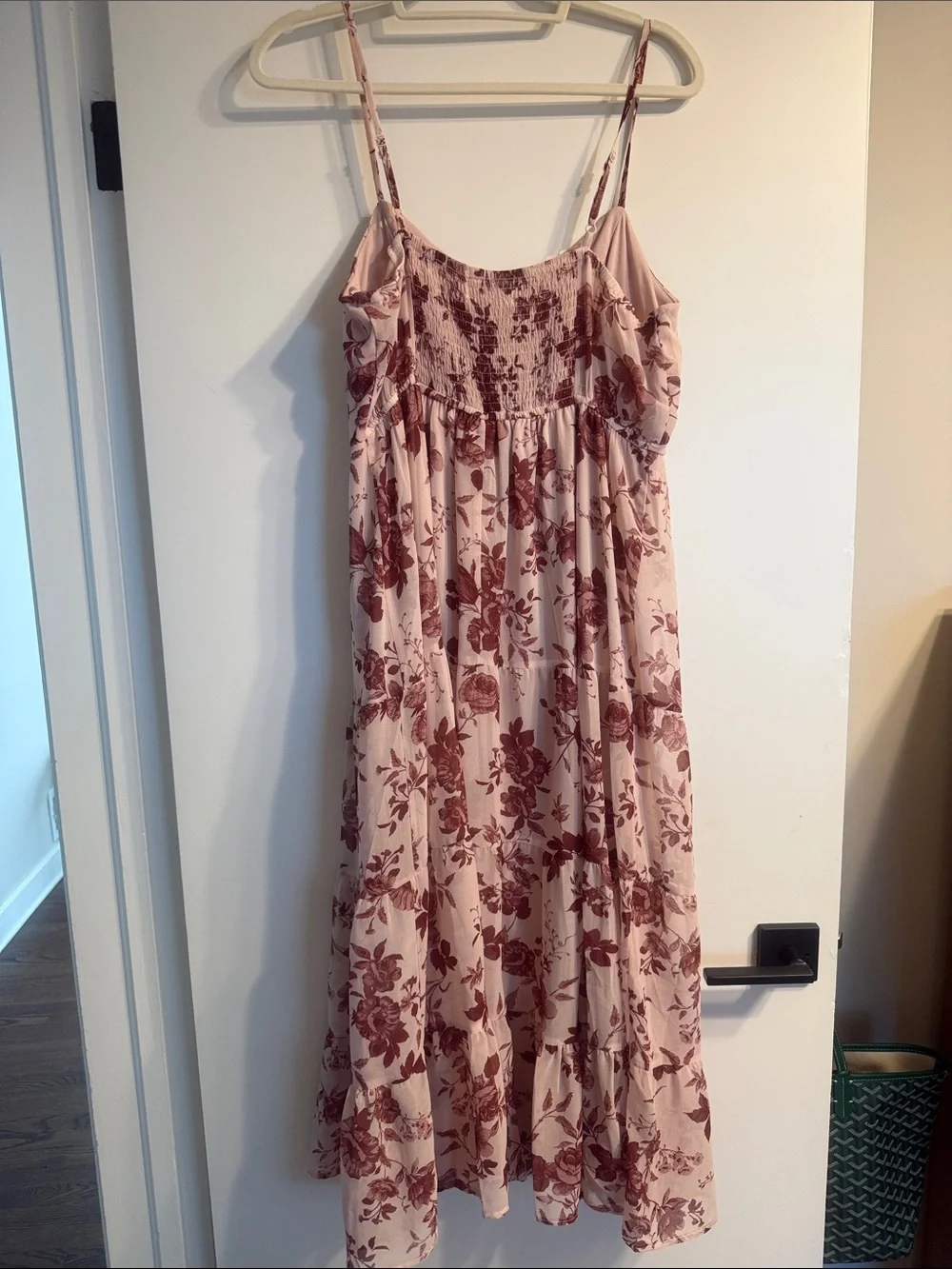 Trixxi | Dresses | Trixxi Blush Pink Maxi Dress With Rust Floral Print ...